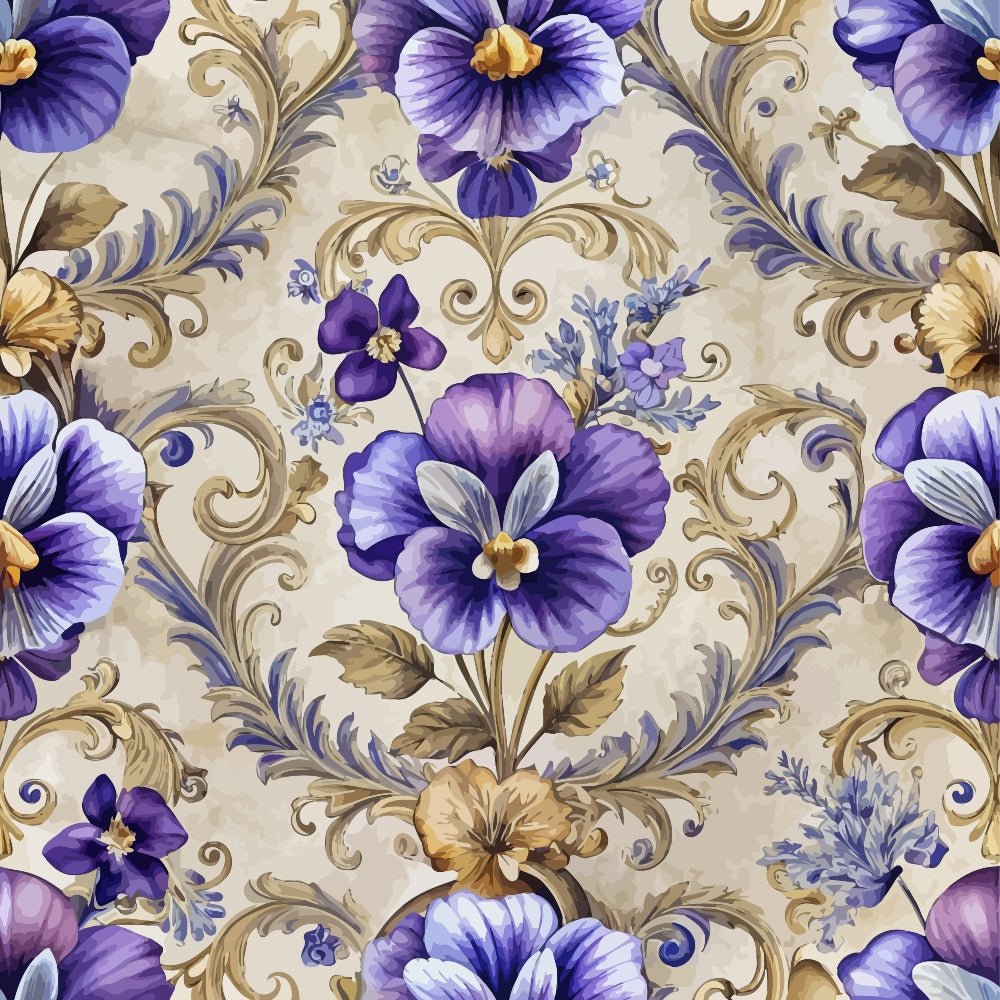 Baroque Florals Pattern 217 Quilting Cotton Fabric – FabricMegaStore.com