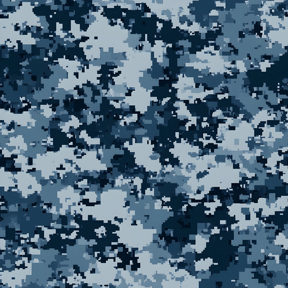 Blue Military Camouflage Pattern 8 Quilting Cotton Fabric ...