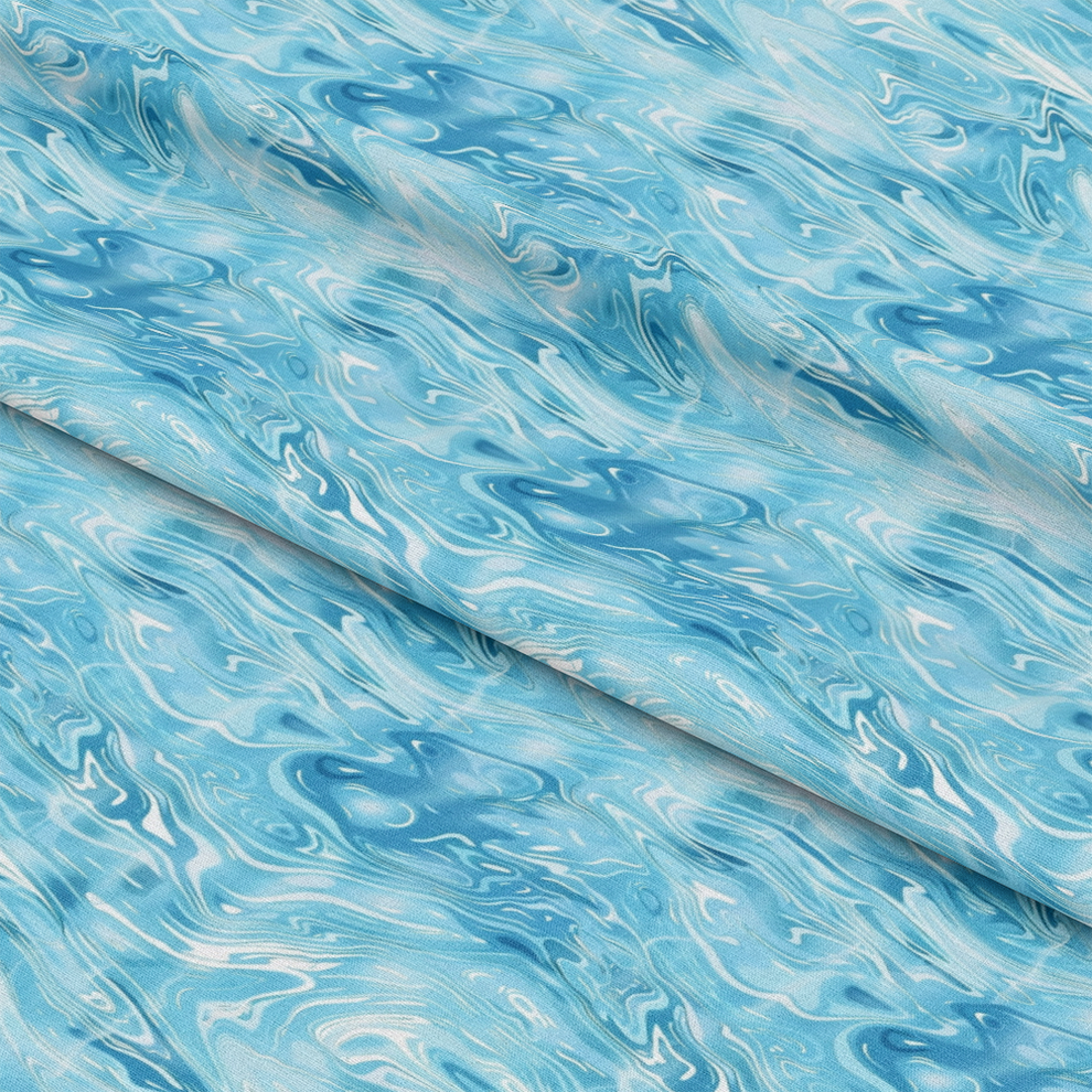 Blue Water Pattern 11 Quilting Cotton Fabric – FabricMegaStore.com