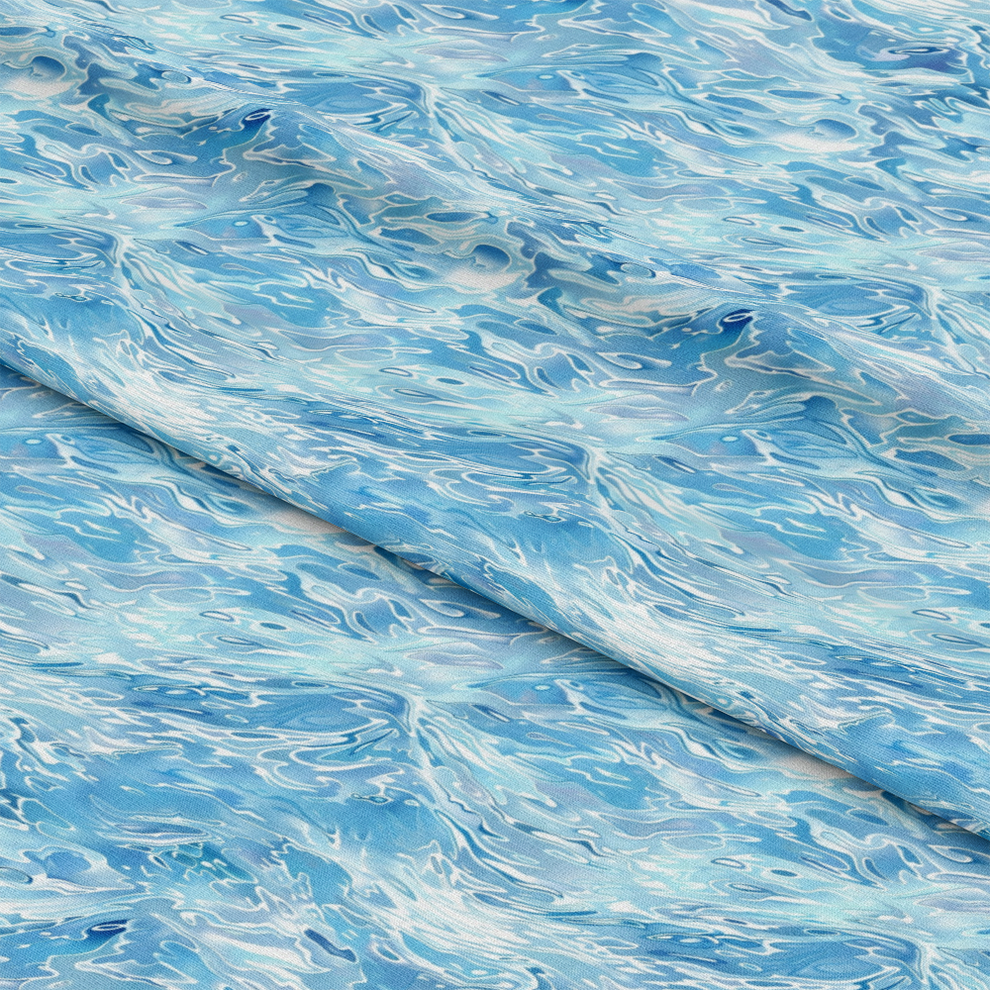 Blue Water Pattern 14 Quilting Cotton Fabric – FabricMegaStore.com