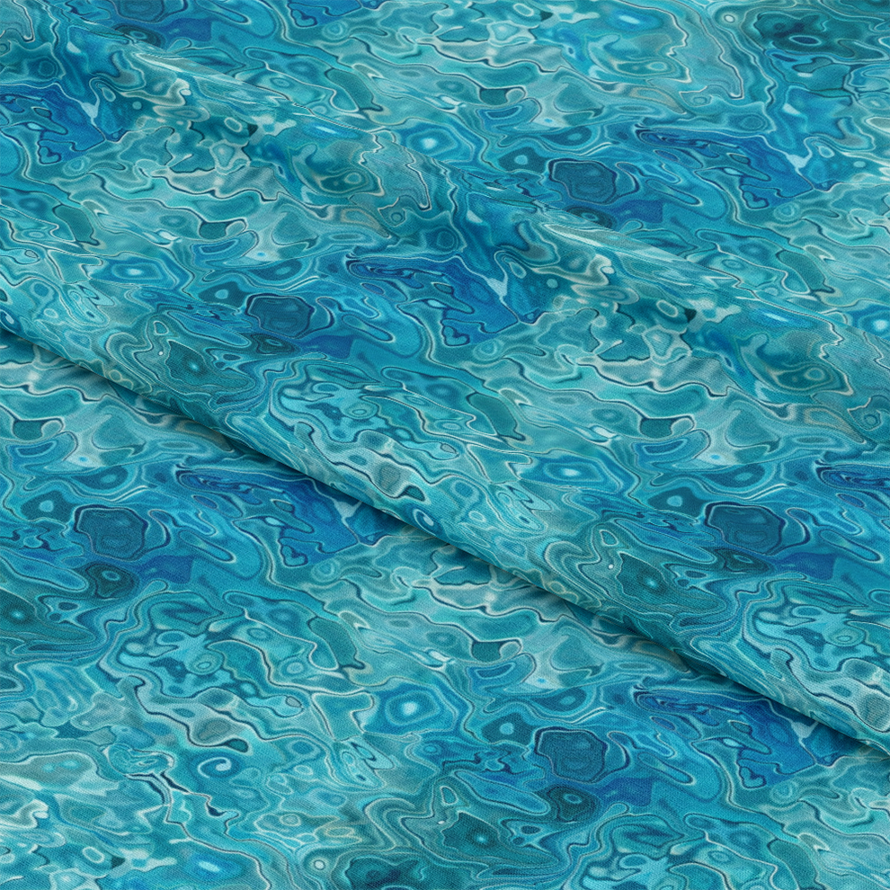 Blue Water Pattern 1 Quilting Cotton Fabric – FabricMegaStore.com