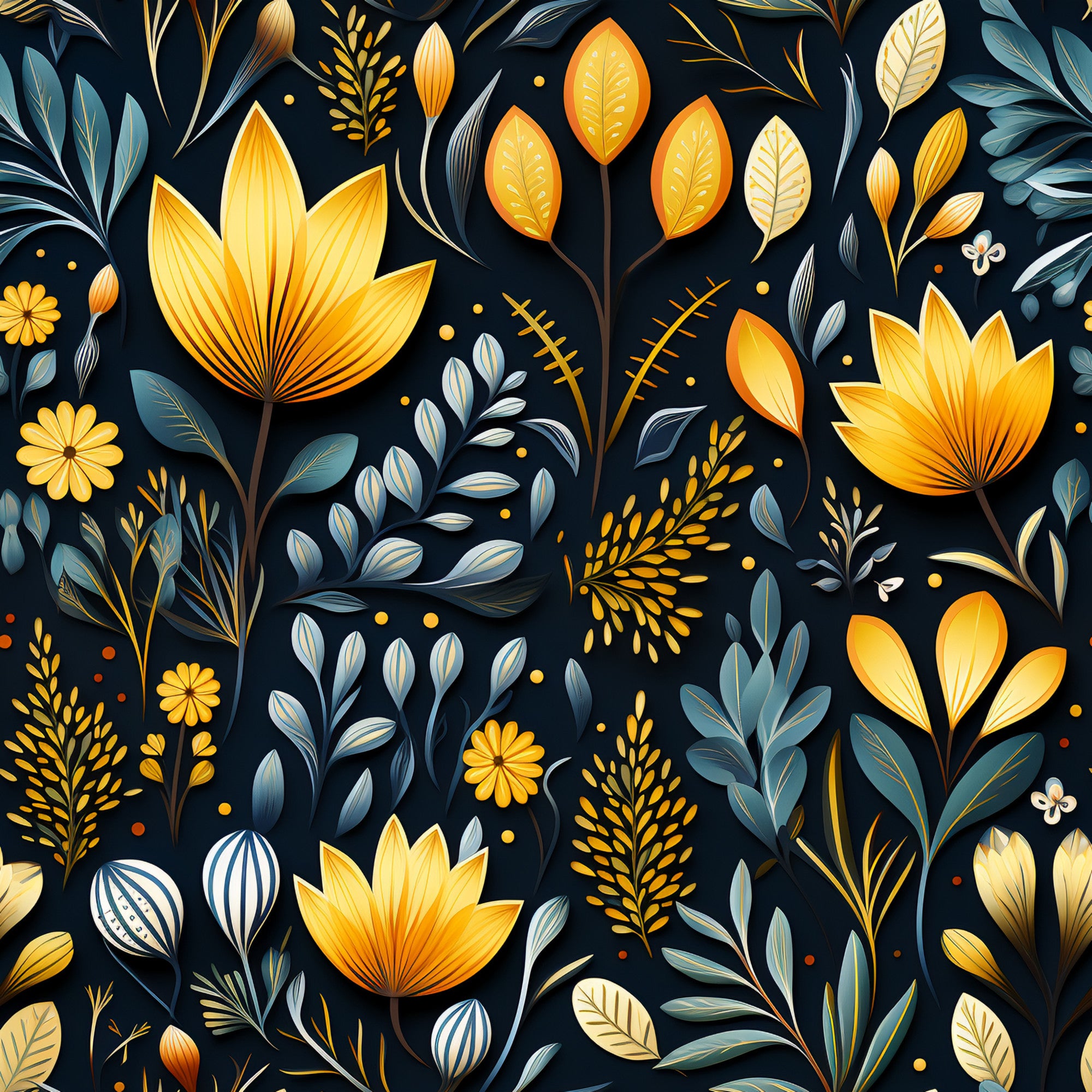 Botanical Garden Pattern 15 Quilting Cotton Fabric – FabricMegaStore.com