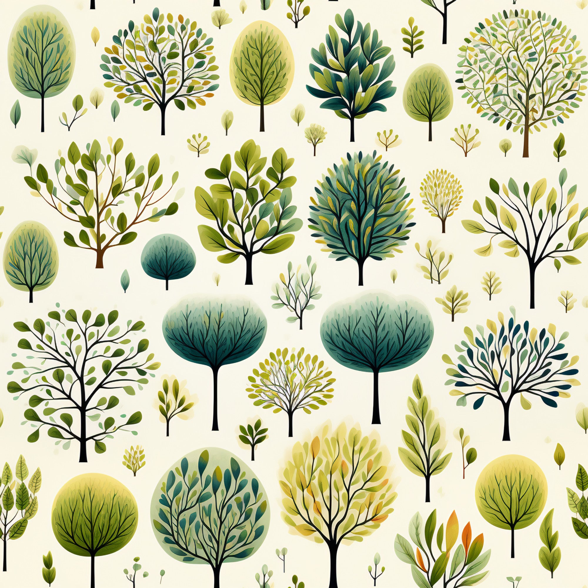 Botanical Garden Pattern 5 Quilting Cotton Fabric – FabricMegaStore.com
