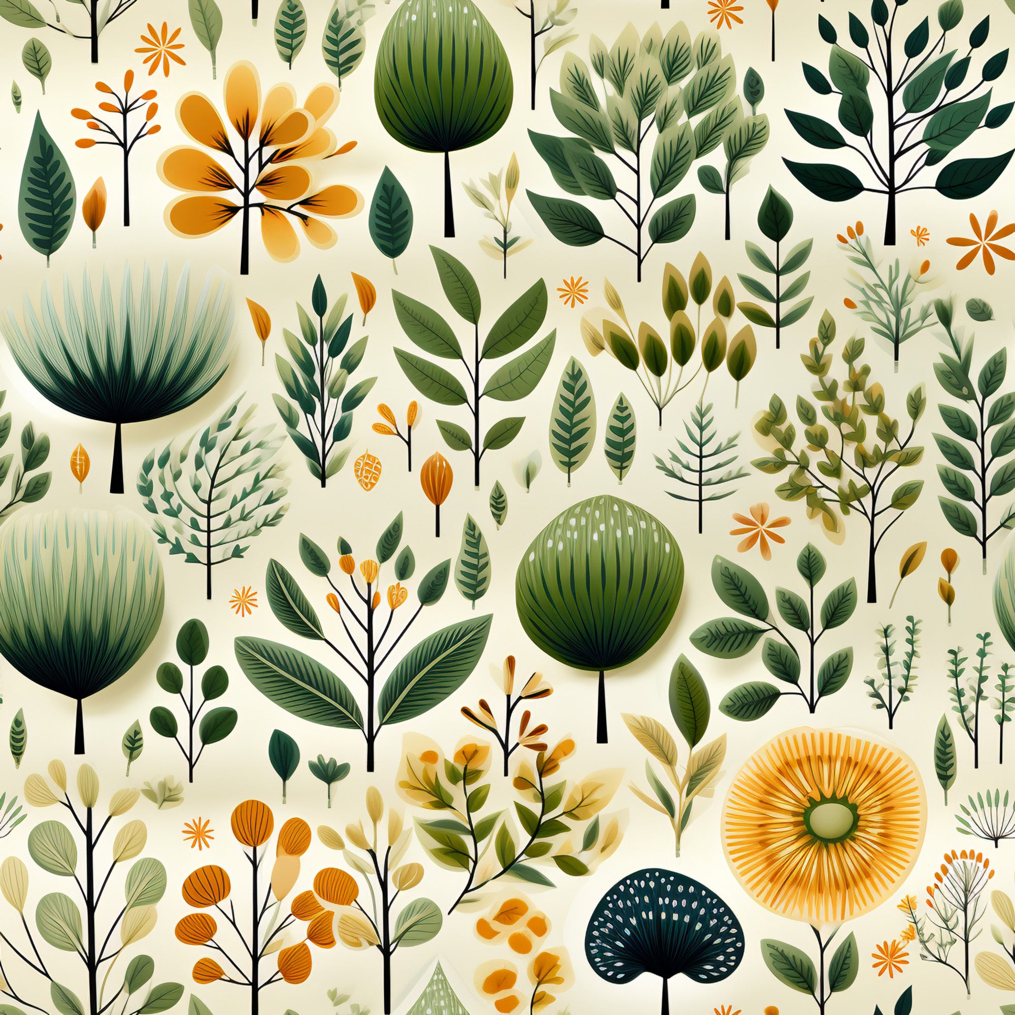 Botanical Garden Pattern 8 Quilting Cotton Fabric – FabricMegaStore.com