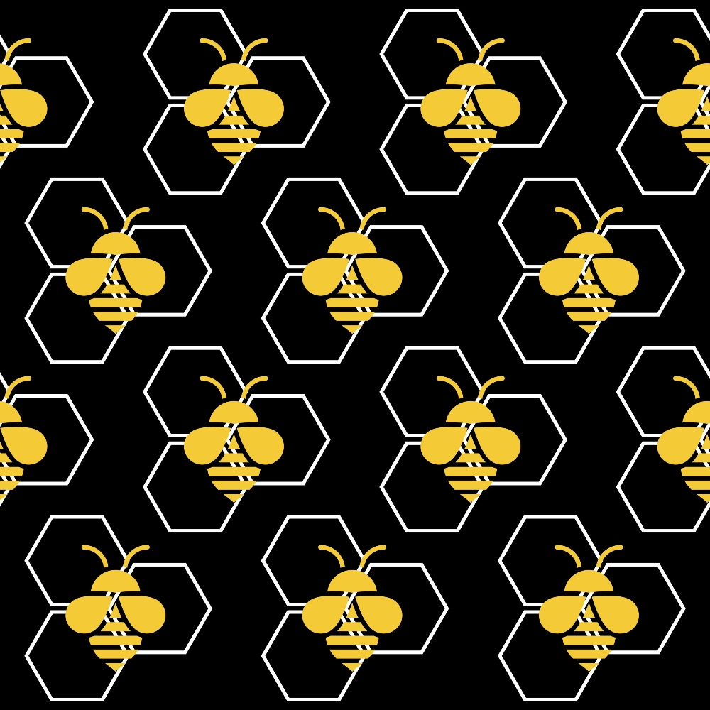 Bumble Bee Pattern 3 Quilting Cotton Fabric – FabricMegaStore.com