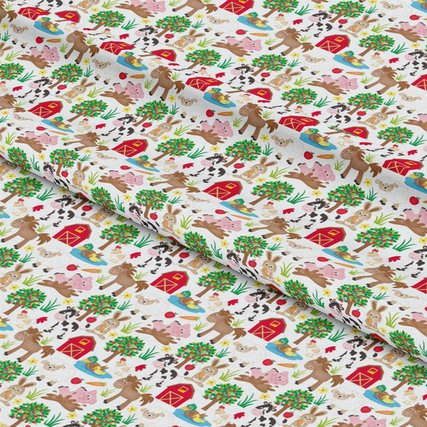 Cartoon Farm Animals Pattern 10 Quilting Cotton Fabric ...