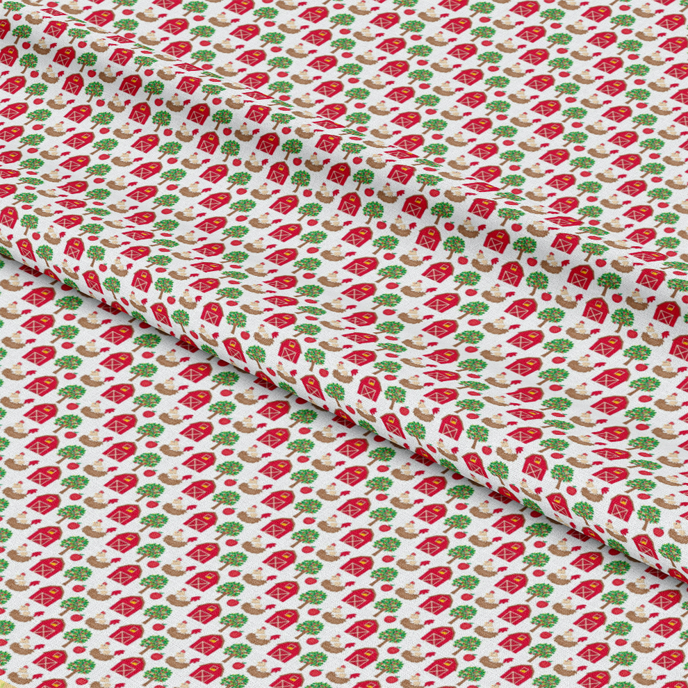 Cartoon Farm Animals Pattern 3 Quilting Cotton Fabric – FabricMegaStore.com
