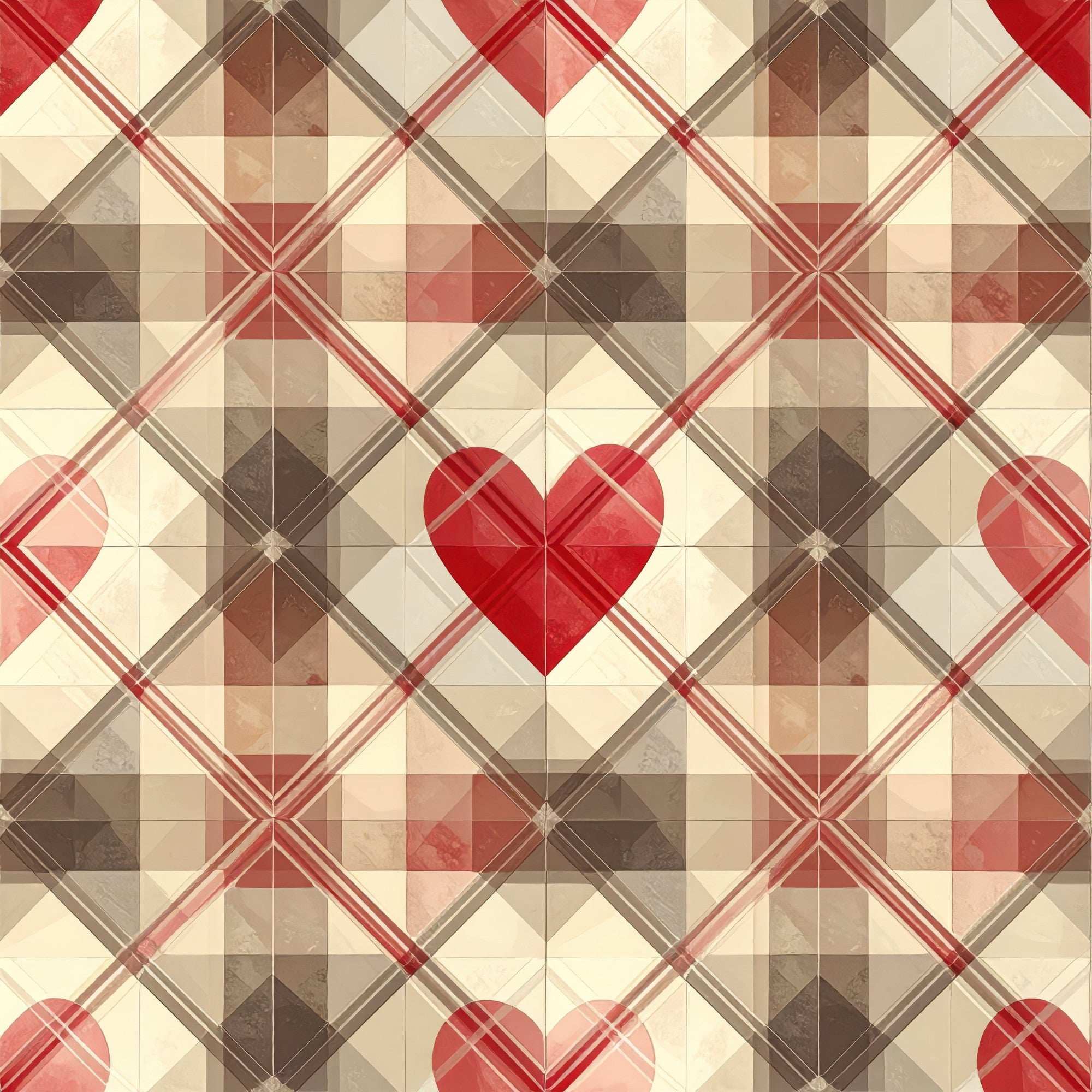 Charming Heart Pattern 10 Quilting Cotton Fabric – FabricMegaStore.com