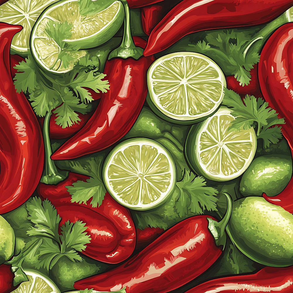 Chili Pepper Party Pattern 2 Quilting Cotton Fabric – FabricMegaStore.com