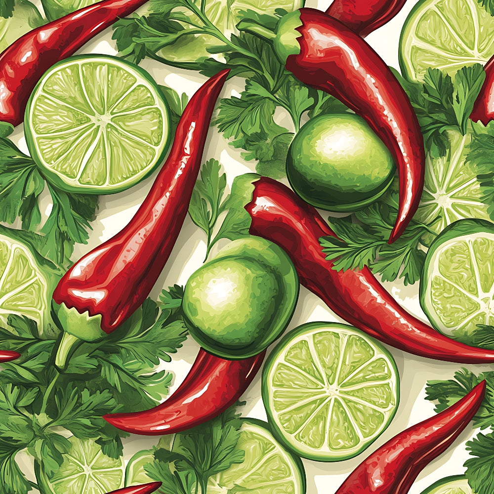 Chili Pepper Party Pattern 4 Quilting Cotton Fabric – FabricMegaStore.com