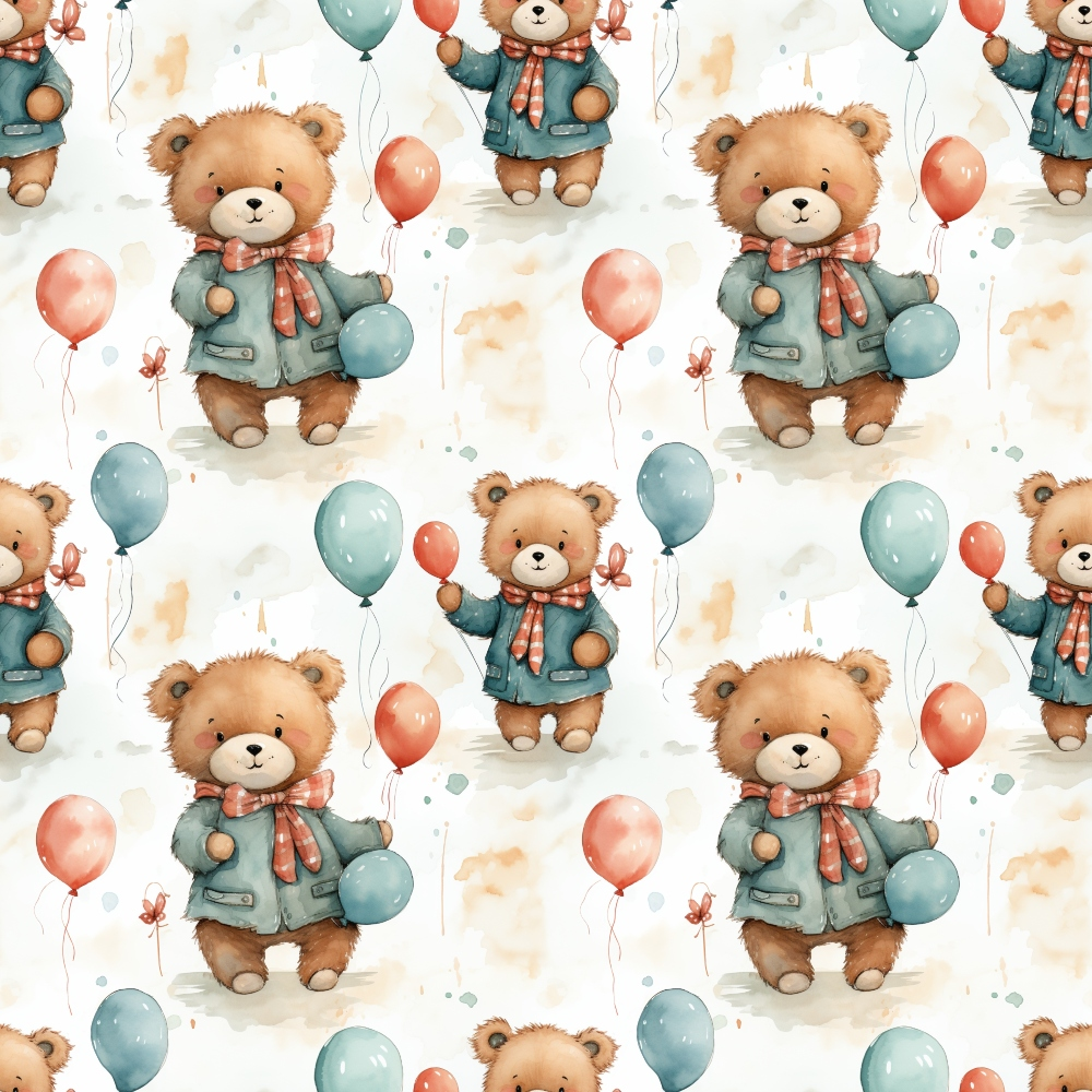 Classic Teddy Bear Pattern 2 Quilting Cotton Fabric – FabricMegaStore.com
