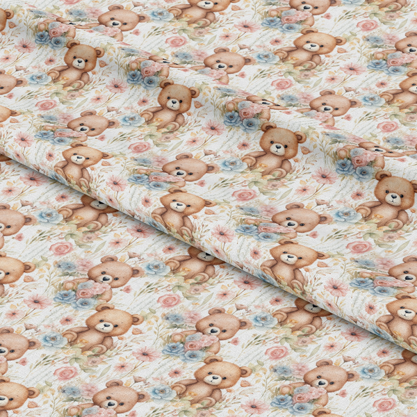 Classic Teddy Bear Pattern 3 Quilting Cotton Fabric – FabricMegaStore.com