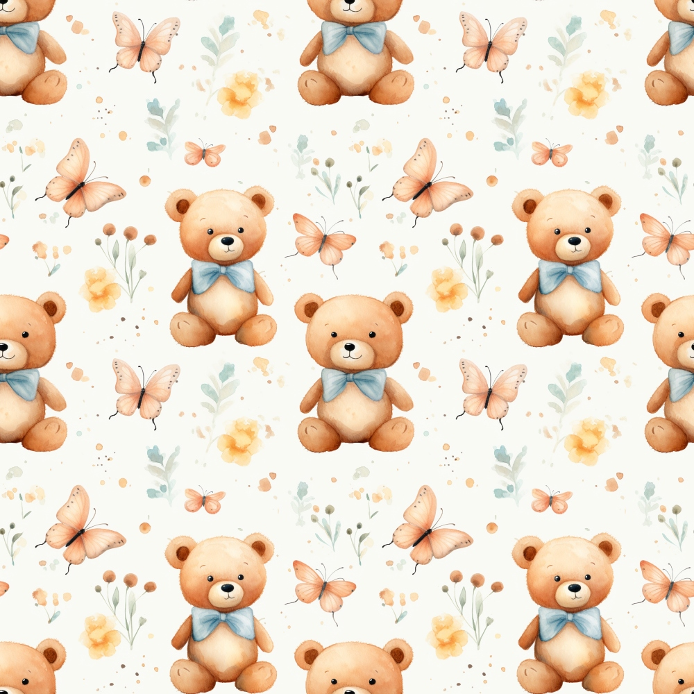 Classic Teddy Bear Pattern 4 Quilting Cotton Fabric – FabricMegaStore.com
