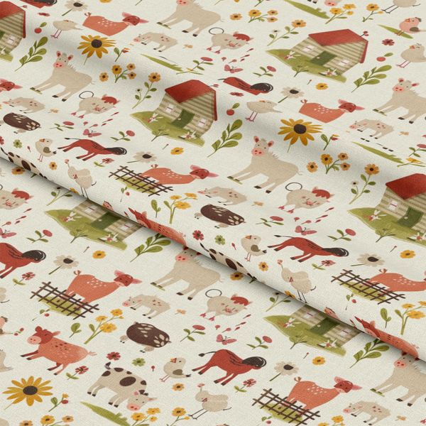Cute Farm Babies Pattern 14 Quilting Cotton Fabric – FabricMegaStore.com