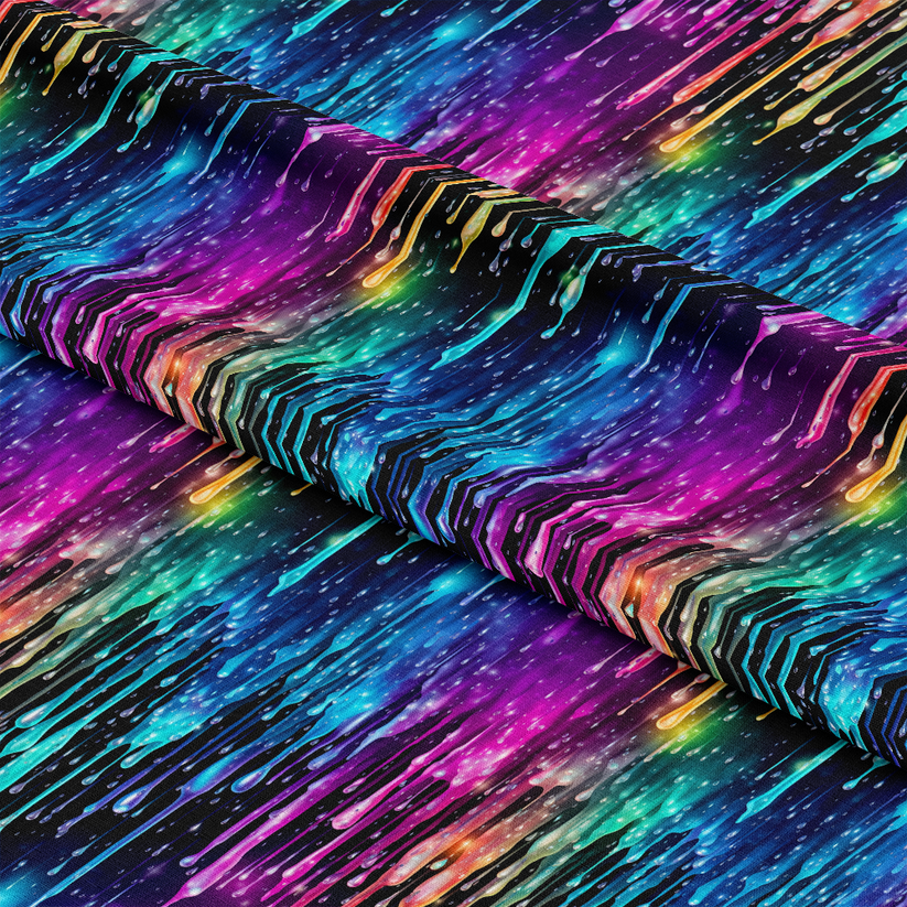 Dripping Rainbow Liquid Pattern 4 Quilting Cotton Fabric ...