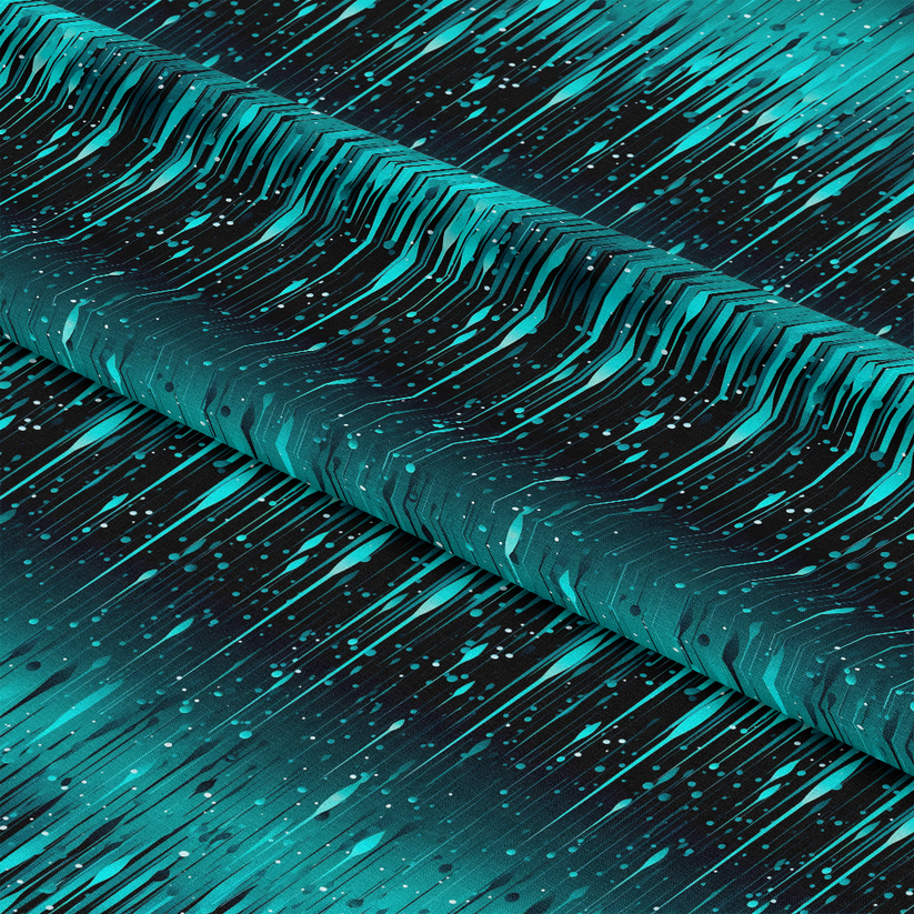 Dripping Turquoise Liquid Pattern 7 Quilting Cotton Fabric ...
