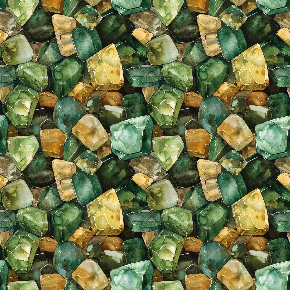 Emerald Gemstones Pattern 9 Quilting Cotton Fabric – FabricMegaStore.com