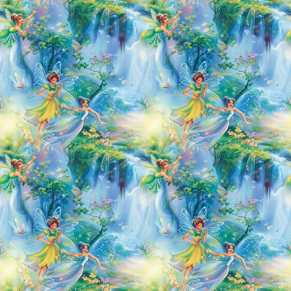 Fairies in the Forest Pattern 16 Quilting Cotton Fabric ...