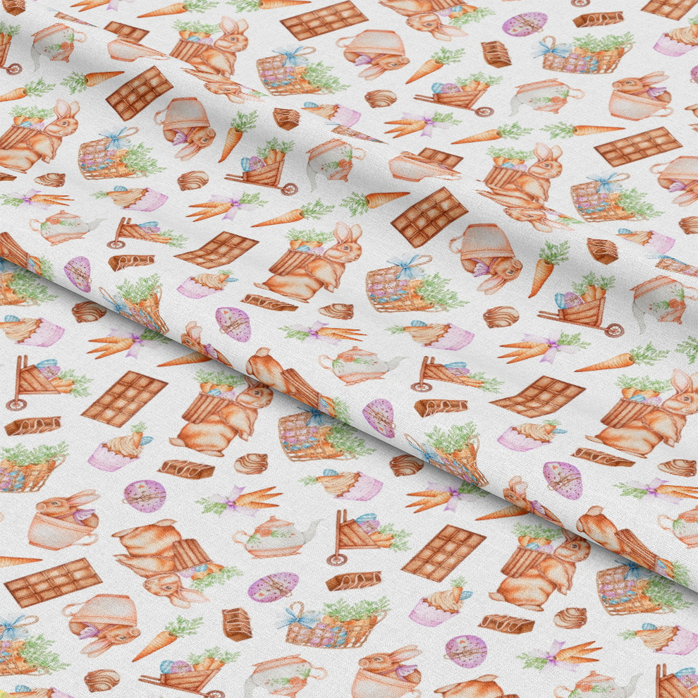 Flowery Easter Pattern 3 Quilting Cotton Fabric – FabricMegaStore.com