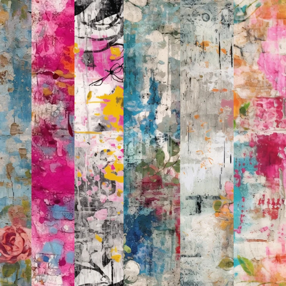 Girly Grunge Plaster Pattern 31 Quilting Cotton Fabric ...