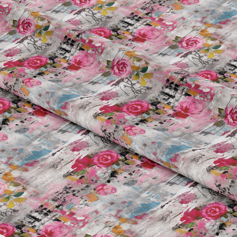 Girly Grunge Plaster Pattern 7 Quilting Cotton Fabric – FabricMegaStore.com