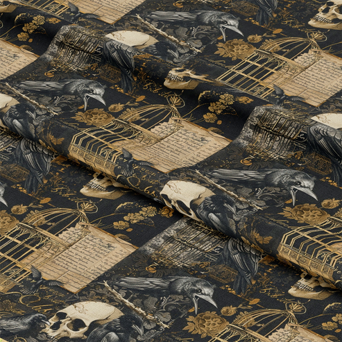 Gothic Patchwork Pattern 3 Quilting Cotton Fabric – FabricMegaStore.com