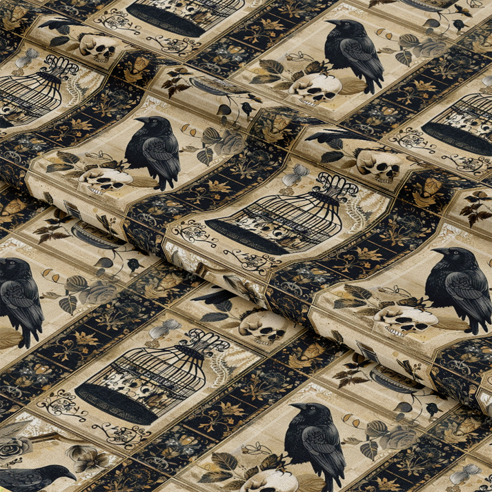 Gothic Patchwork Pattern 4 Quilting Cotton Fabric – FabricMegaStore.com