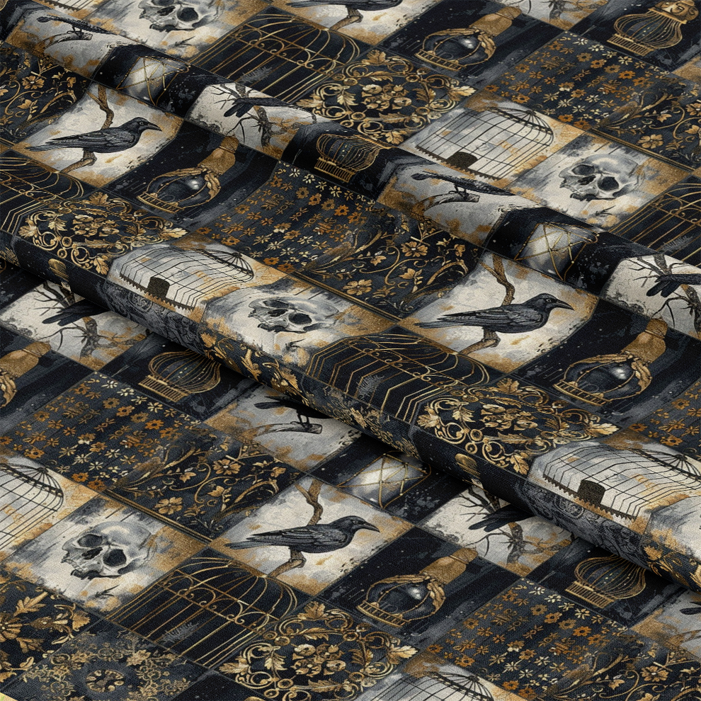 Gothic Patchwork Pattern 5 Quilting Cotton Fabric – FabricMegaStore.com