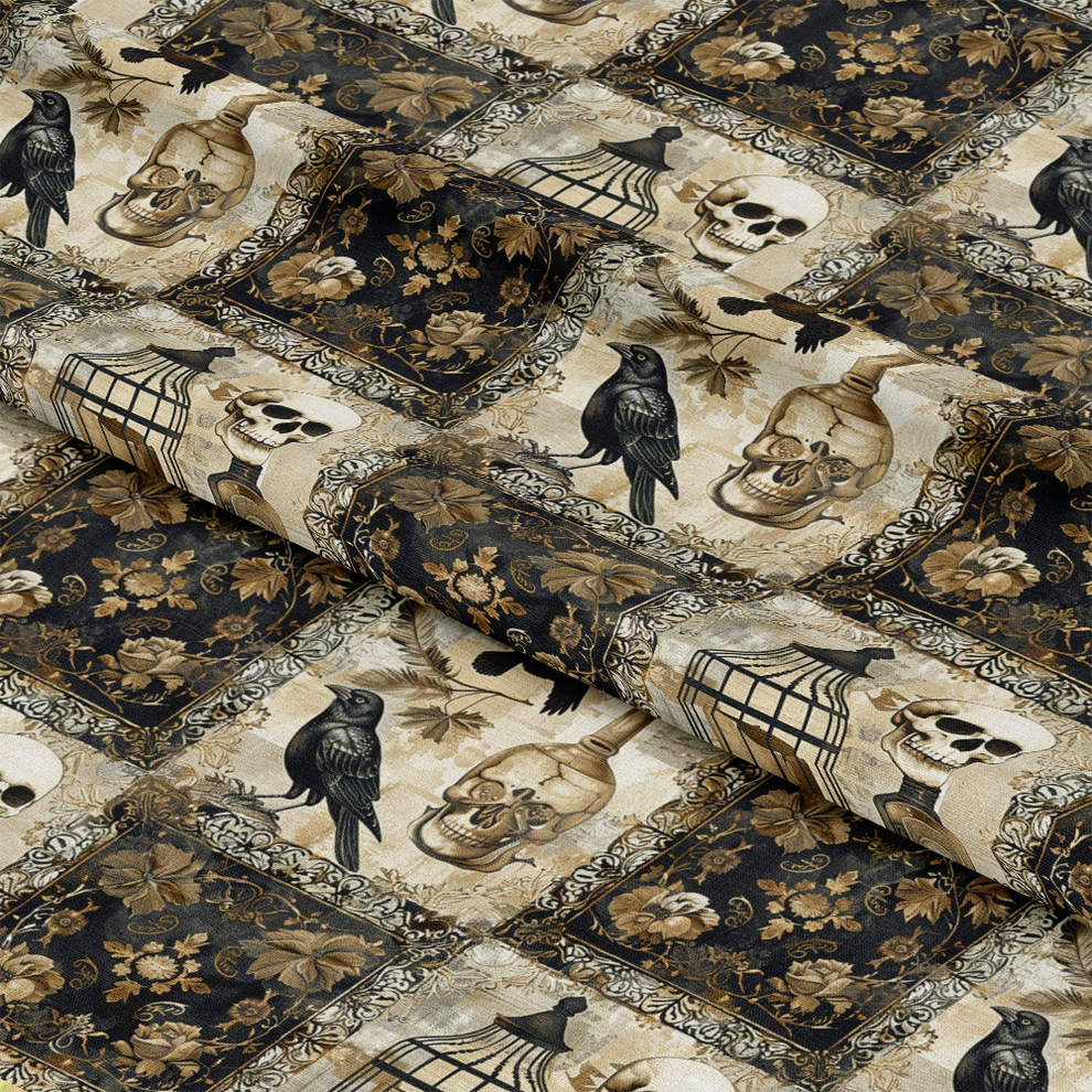 Gothic Patchwork Pattern 8 Quilting Cotton Fabric – FabricMegaStore.com