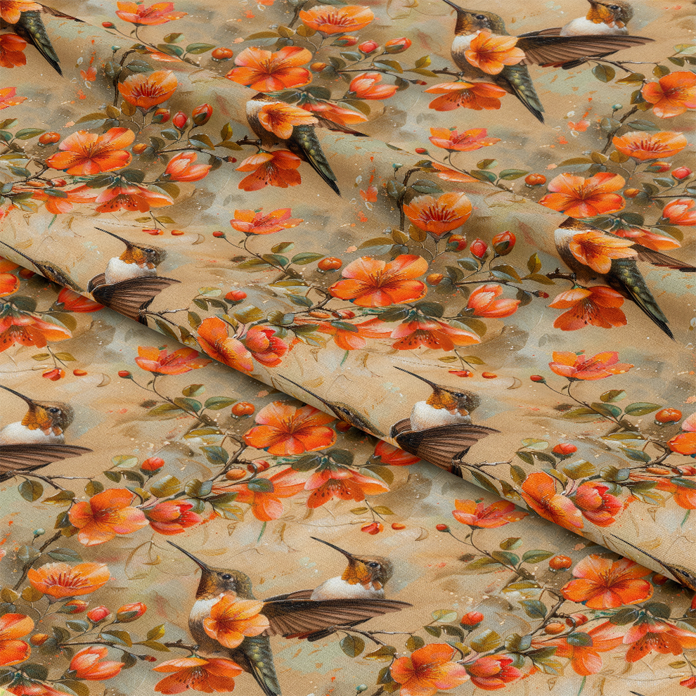 Hummingbirds in Spring Pattern 12 Quilting Cotton Fabric ...