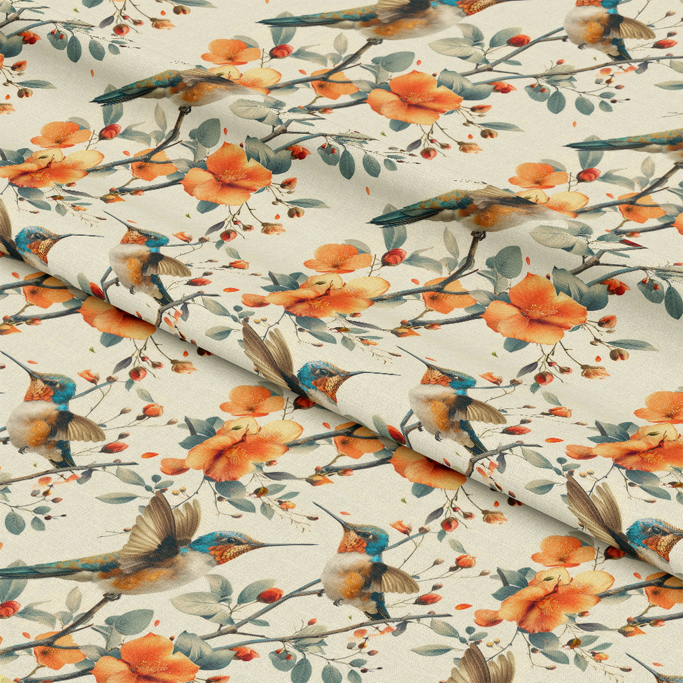 Hummingbirds in Spring Pattern 8 Quilting Cotton Fabric ...