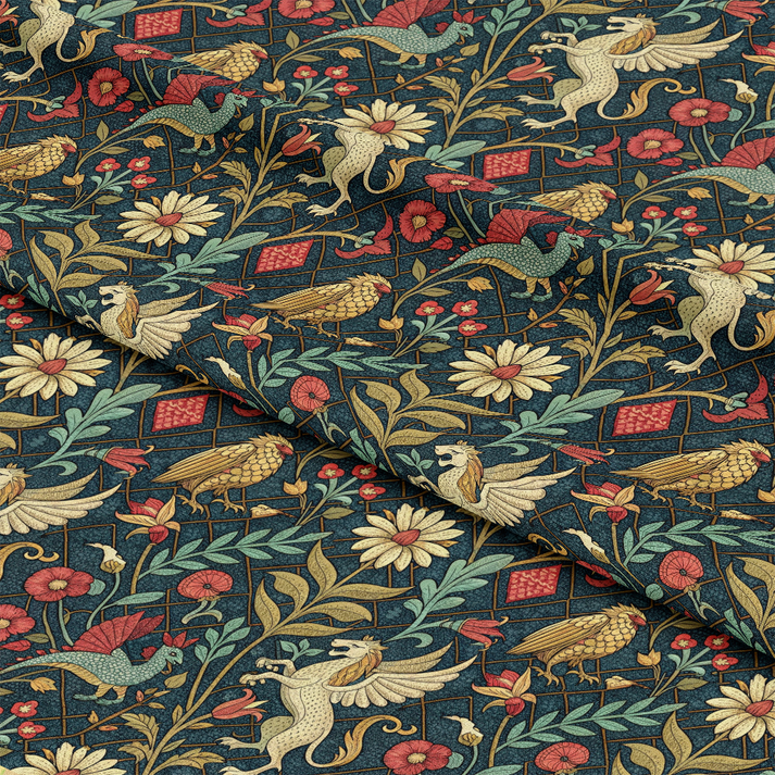 Medieval Tapestry Pattern 10 Quilting Cotton Fabric – FabricMegaStore.com