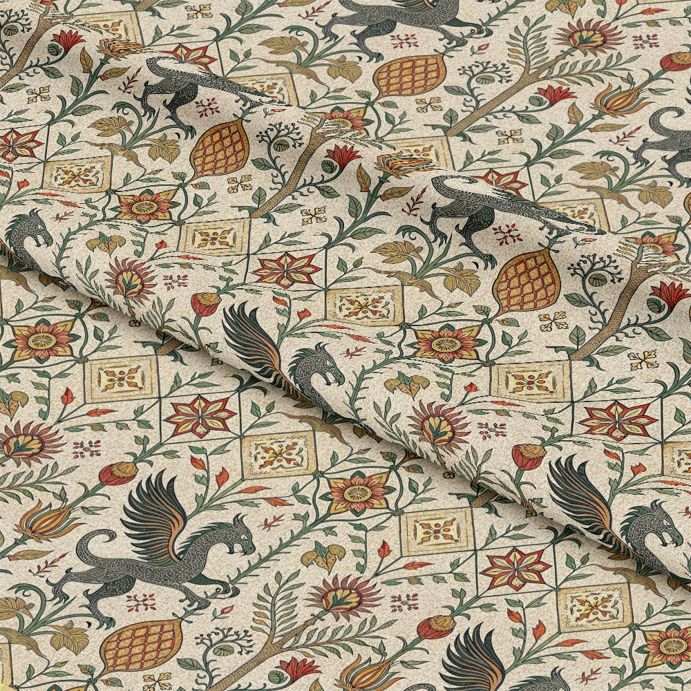 Medieval Tapestry Pattern 5 Quilting Cotton Fabric – FabricMegaStore.com