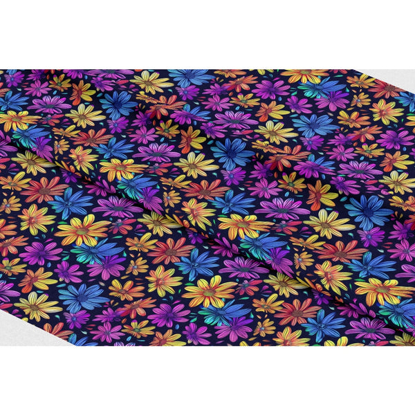 Neon Daisy Pattern 15 Quilting Cotton Fabric – FabricMegaStore.com