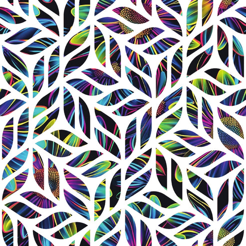 Neon Daisy Pattern 30 Quilting Cotton Fabric – FabricMegaStore.com