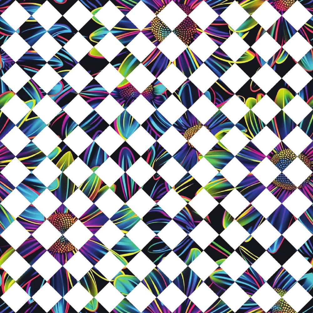 Neon Daisy Pattern 33 Quilting Cotton Fabric – FabricMegaStore.com