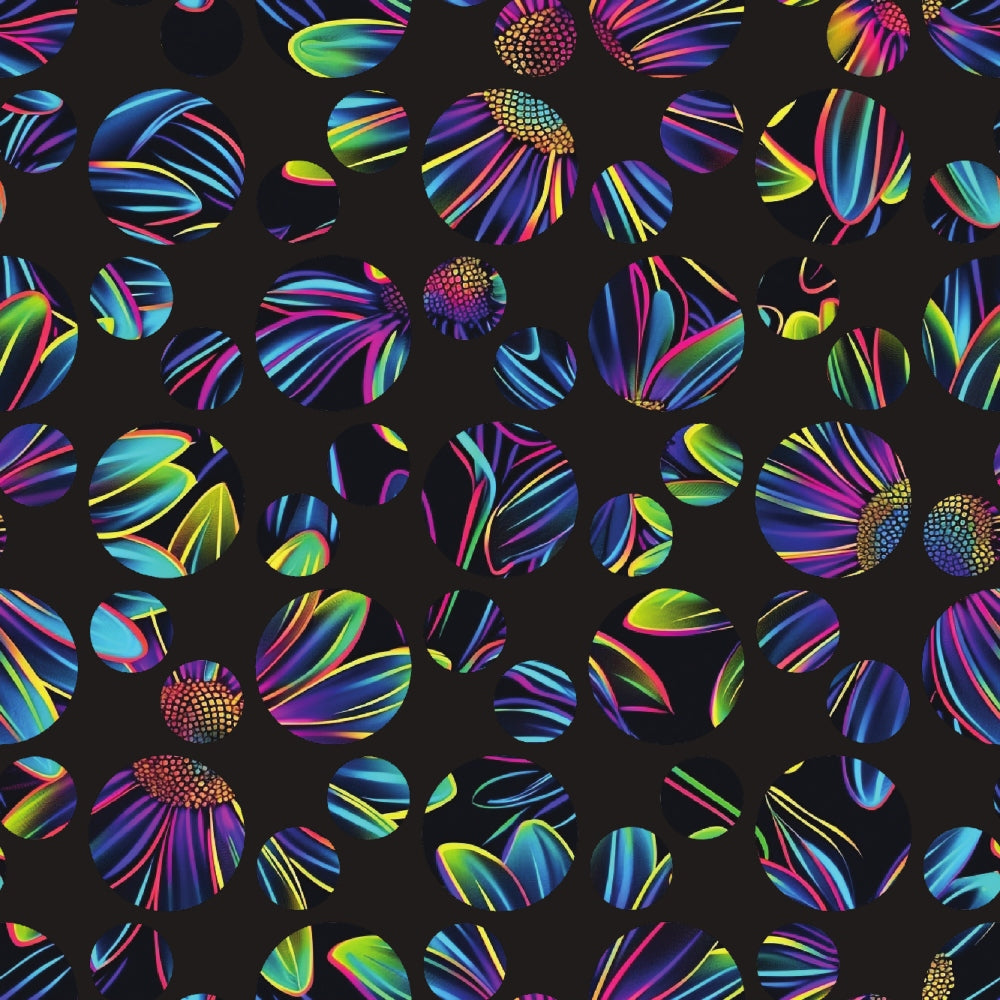 Neon Daisy Pattern 36 Quilting Cotton Fabric – FabricMegaStore.com