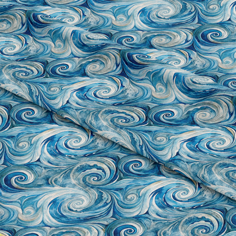 Ocean Swirls Pattern 10 Quilting Cotton Fabric – FabricMegaStore.com