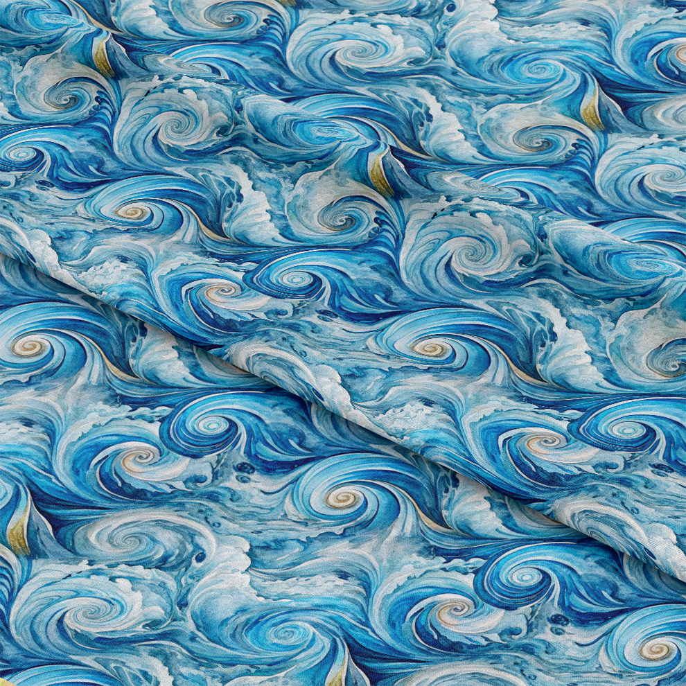 Ocean Swirls Pattern 6 Quilting Cotton Fabric – FabricMegaStore.com