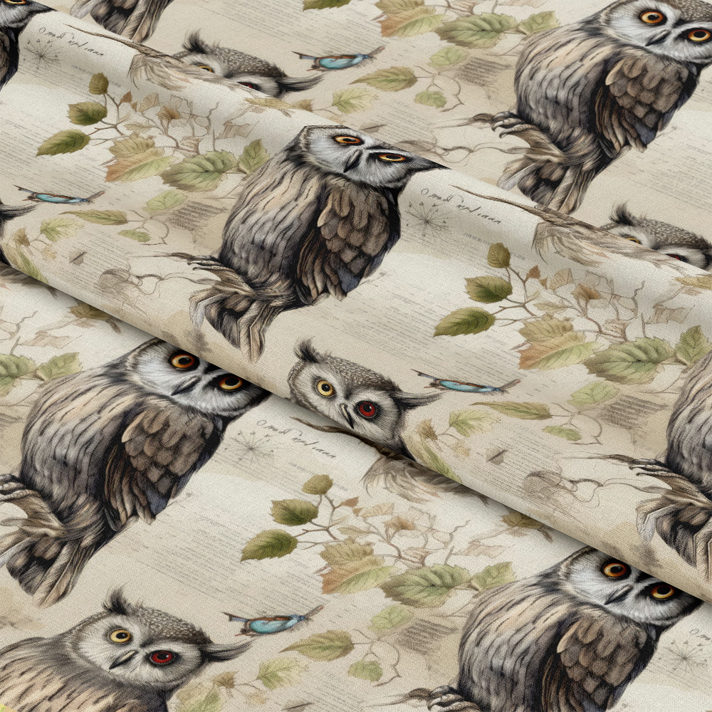 Owl Ephemera Pattern 6 Quilting Cotton Fabric – FabricMegaStore.com