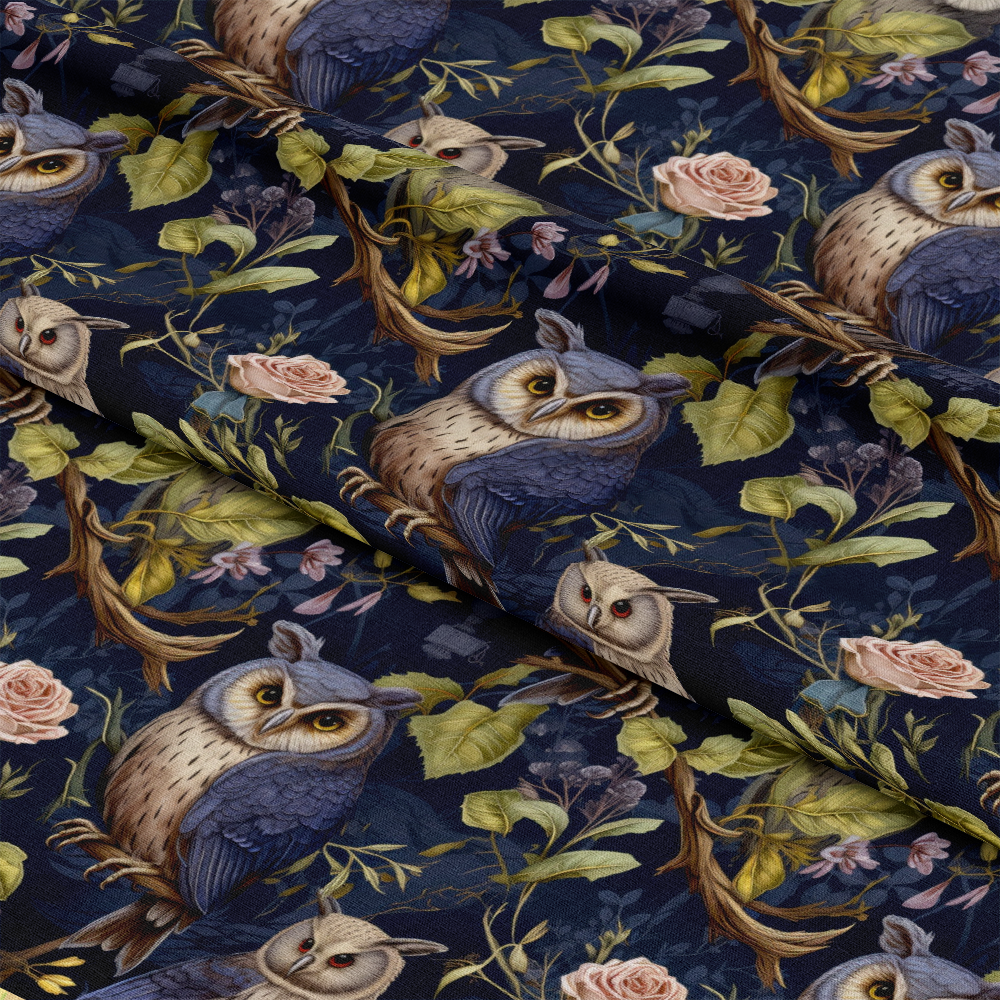 Owl Ephemera Pattern 8 Quilting Cotton Fabric – FabricMegaStore.com