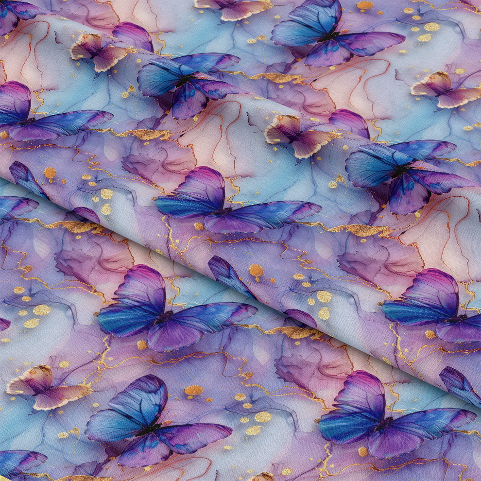 Pastel Alcohol Ink Butterfly Pattern 7 Quilting Cotton Fabric ...