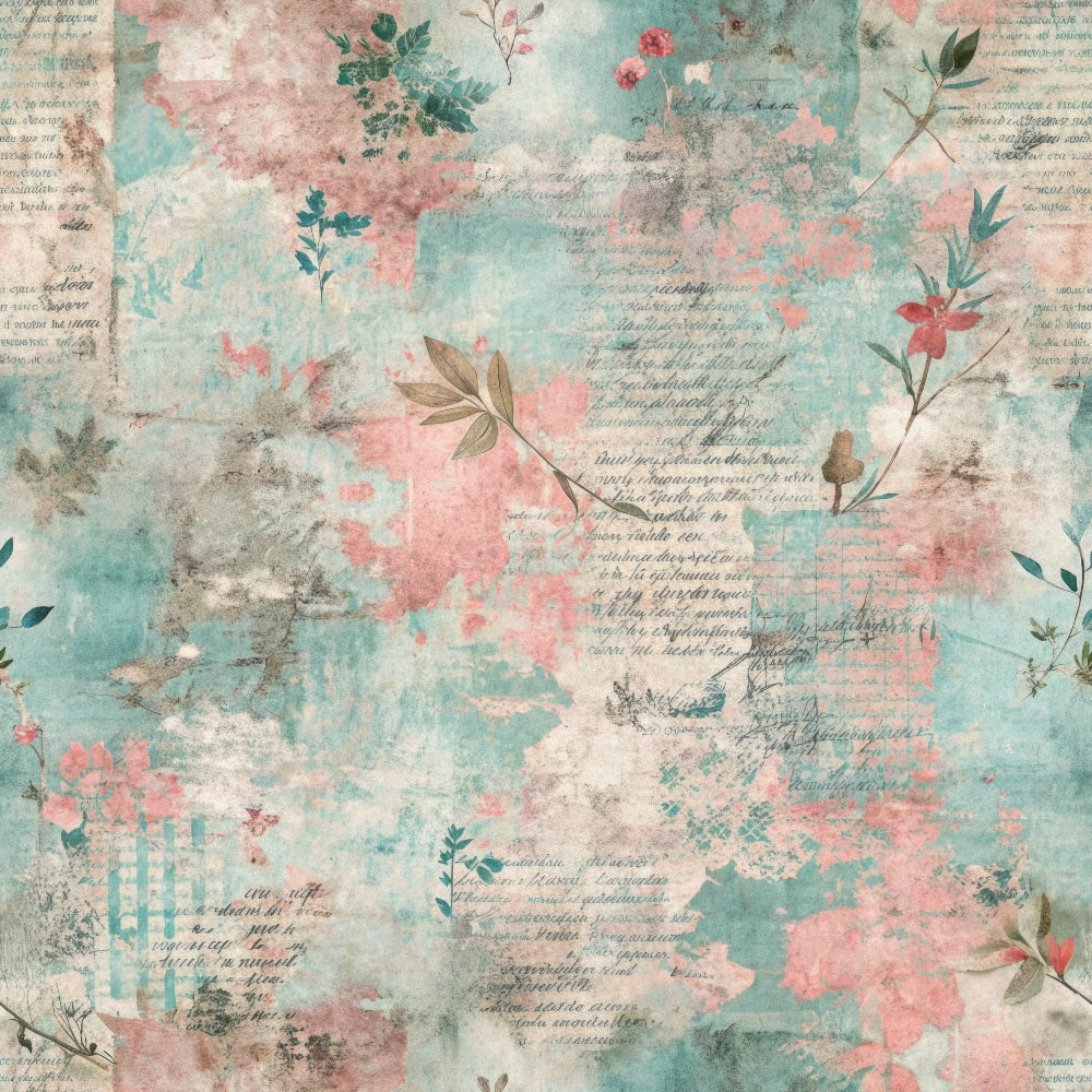 Pastel Grunge Nostalgia Pattern 12 Quilting Cotton Fabric ...