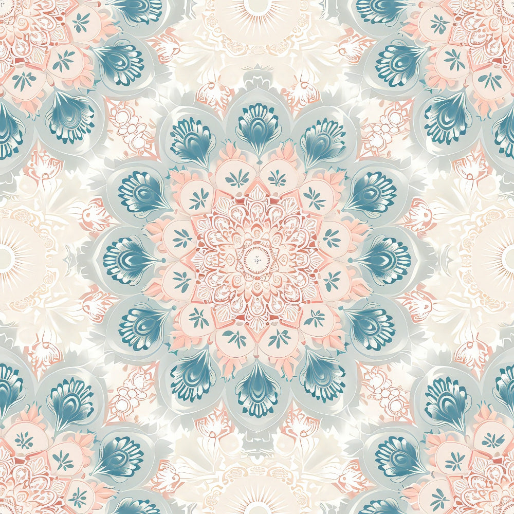 Pastel Mandala Pattern 10 Quilting Cotton Fabric – FabricMegaStore.com