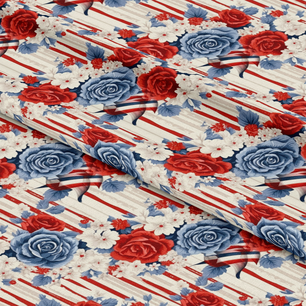 Patriotic Shabby Chic Pattern 2 Quilting Cotton Fabric ...