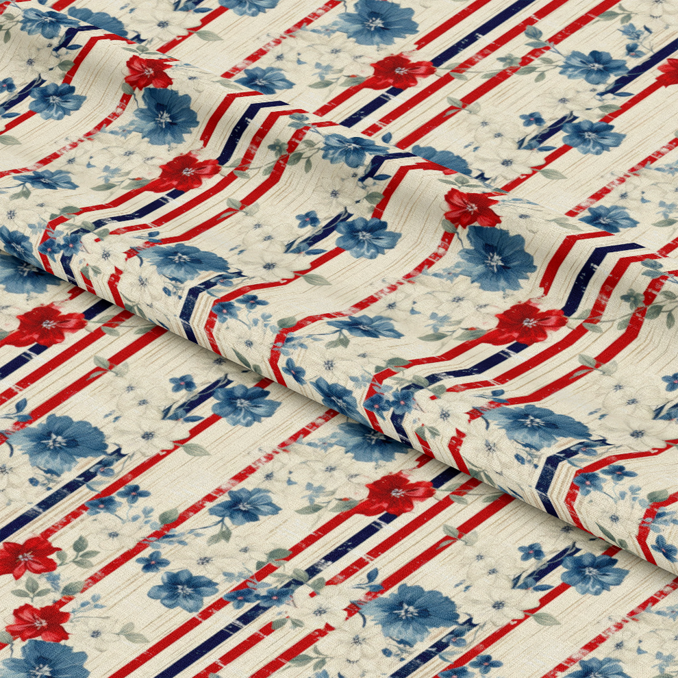Patriotic Shabby Chic Pattern 7 Quilting Cotton Fabric ...