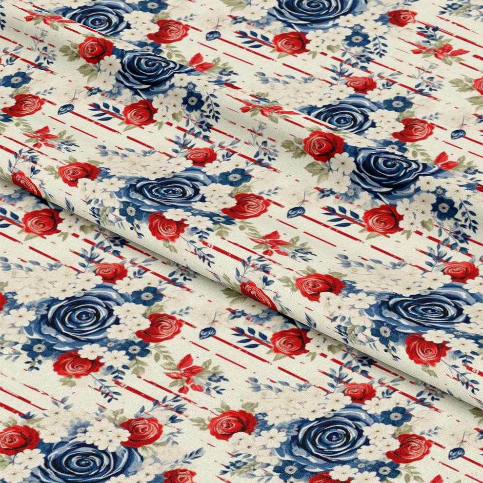 Patriotic Shabby Chic Pattern 9 Quilting Cotton Fabric ...