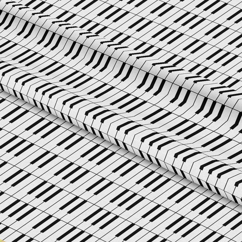 Piano Keys Quilting Cotton Fabric – FabricMegaStore.com