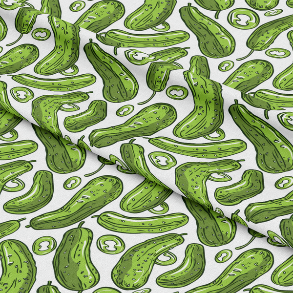 Pickle Doodles Pattern Quilting Cotton Fabric – FabricMegaStore.com