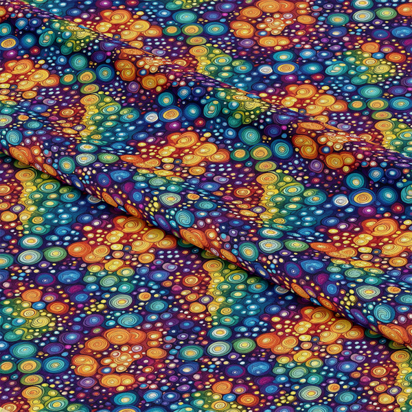 Rainbow Mandala Pattern 7 Quilting Cotton Fabric – FabricMegaStore.com